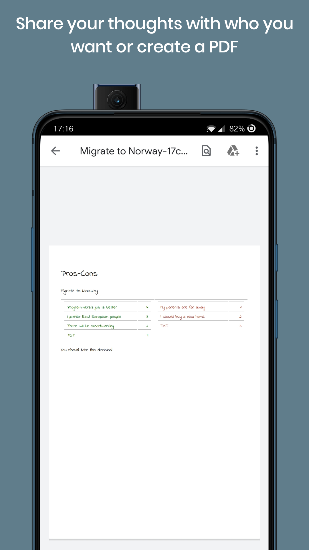 Pros-Cons - Decision Maker - App on Amazon Appstore