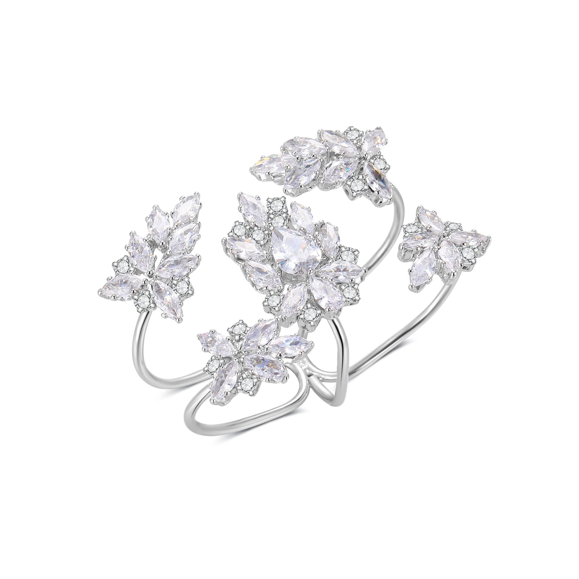 Amazon.com: Aprilery Three-Finger Statement Ring Palm for Women ...