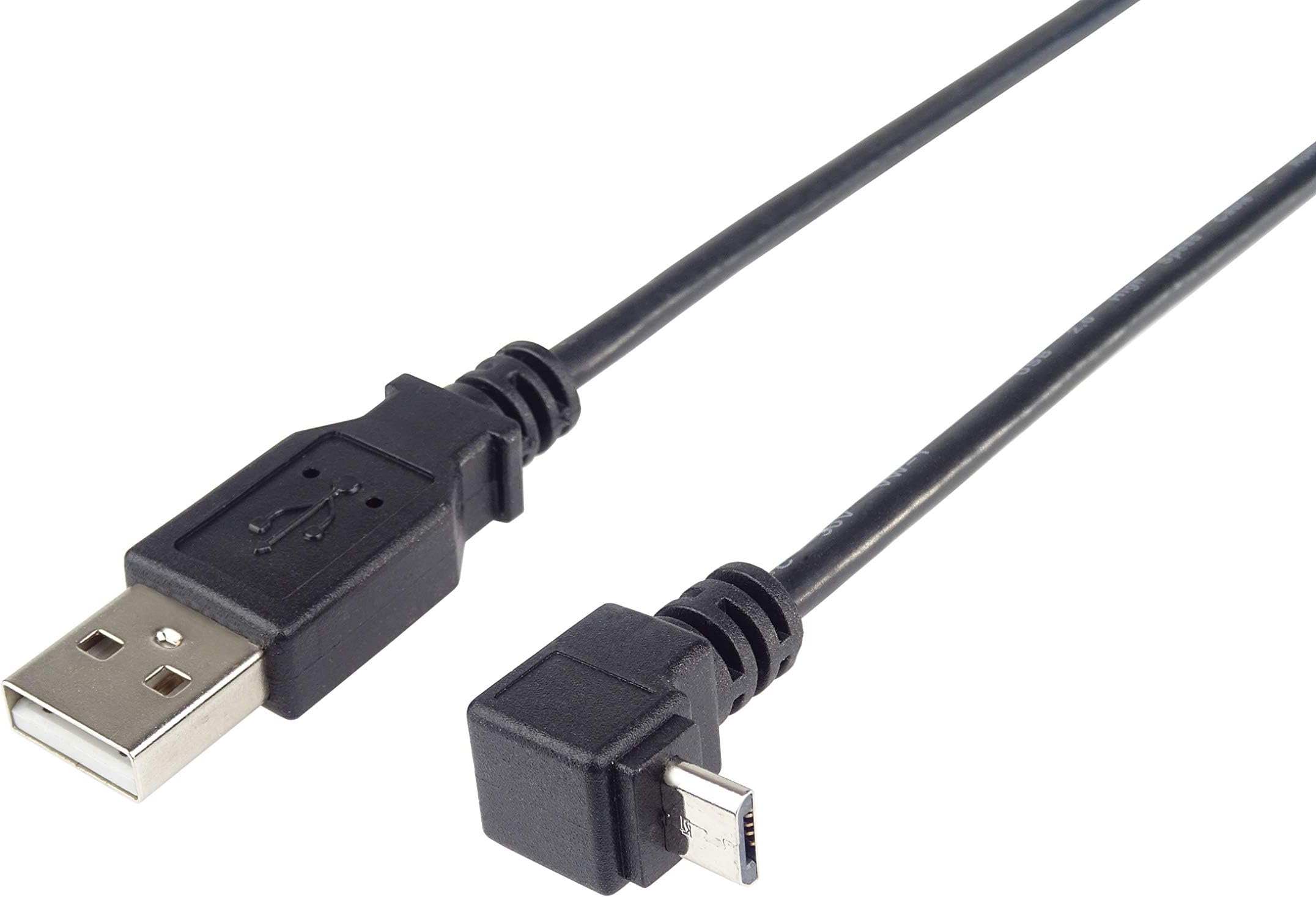 PremiumCord USB - Micro USB 90° Verbindungskabel 1m, USB A Stecker auf ...