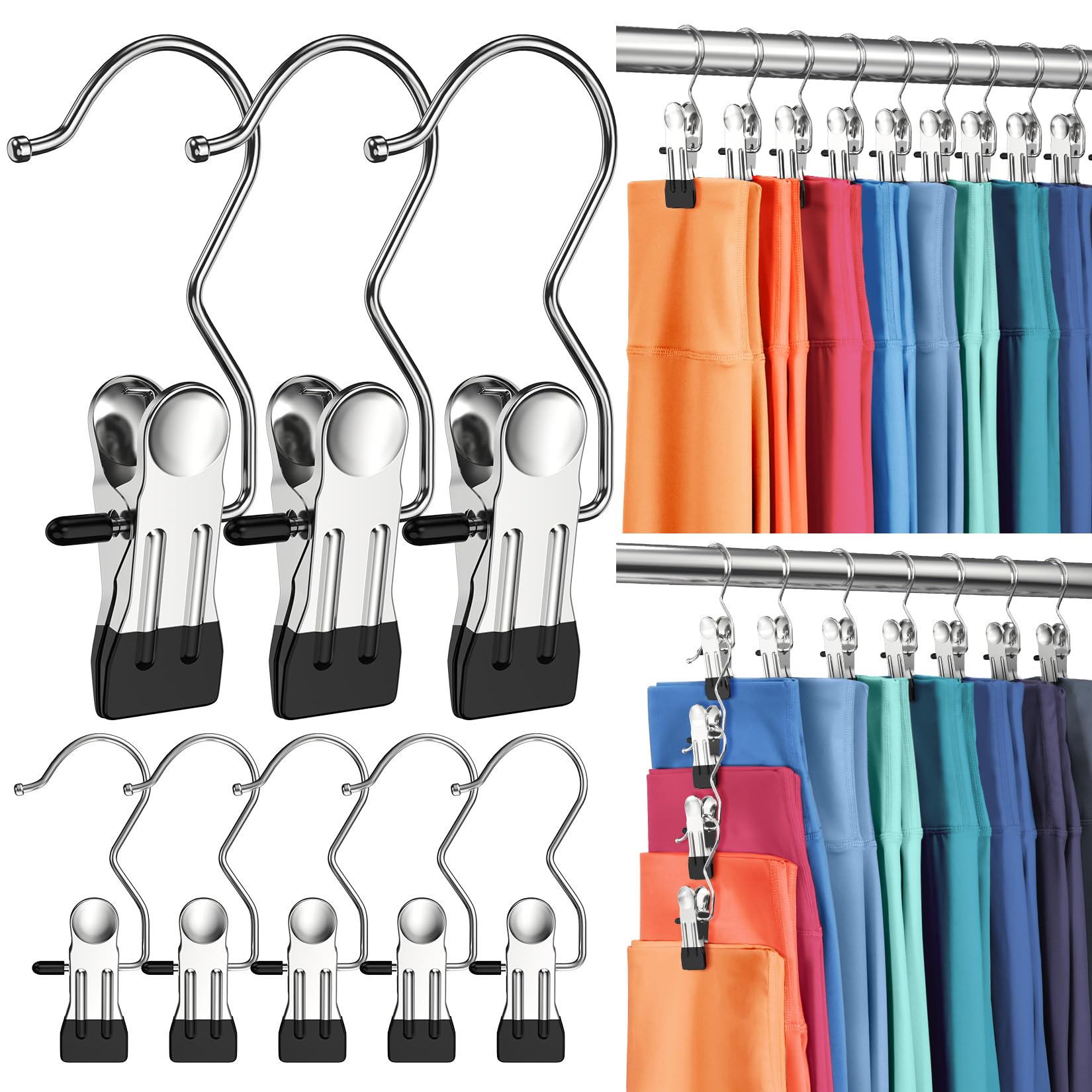 Amazon.com: 50 Pack Pants Hangers with Clip,Legging Organizer for ...