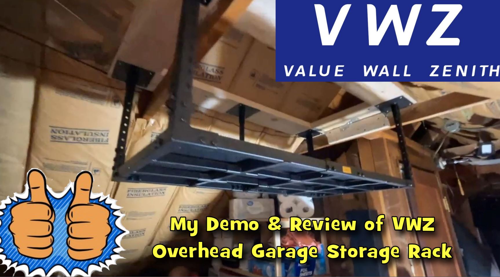 Watch Demo, Build & Review of the VWZ Overhead Garage Storage Rack on ...