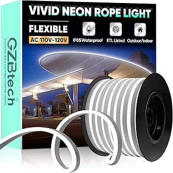 Amazon.com: GZBtech Flexible LED Neon Rope Lights 66FT, AC 110-120V ...