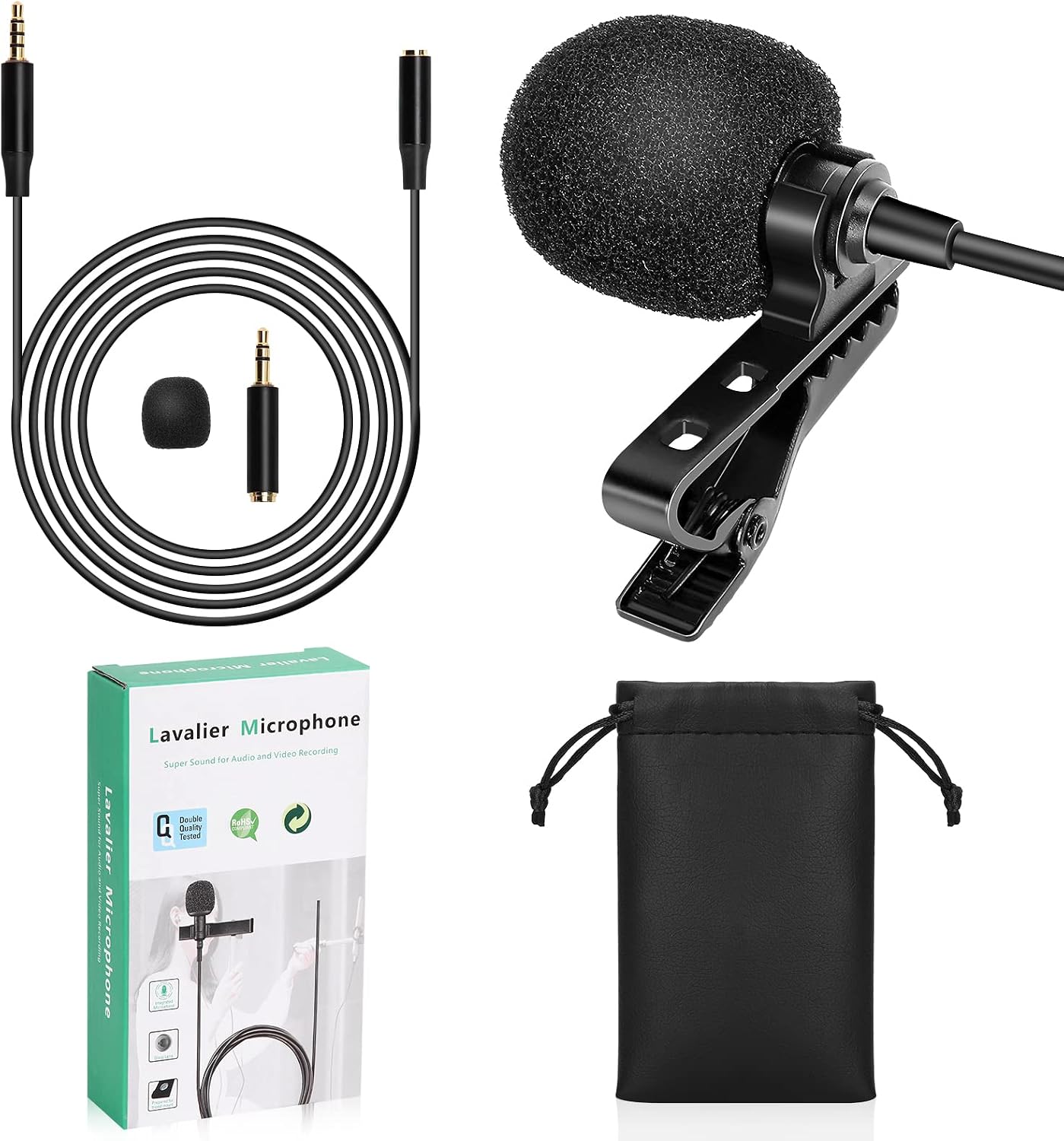 Amazon.com: UrbanX Professional Grade Lavalier Lapel Microphone for ...