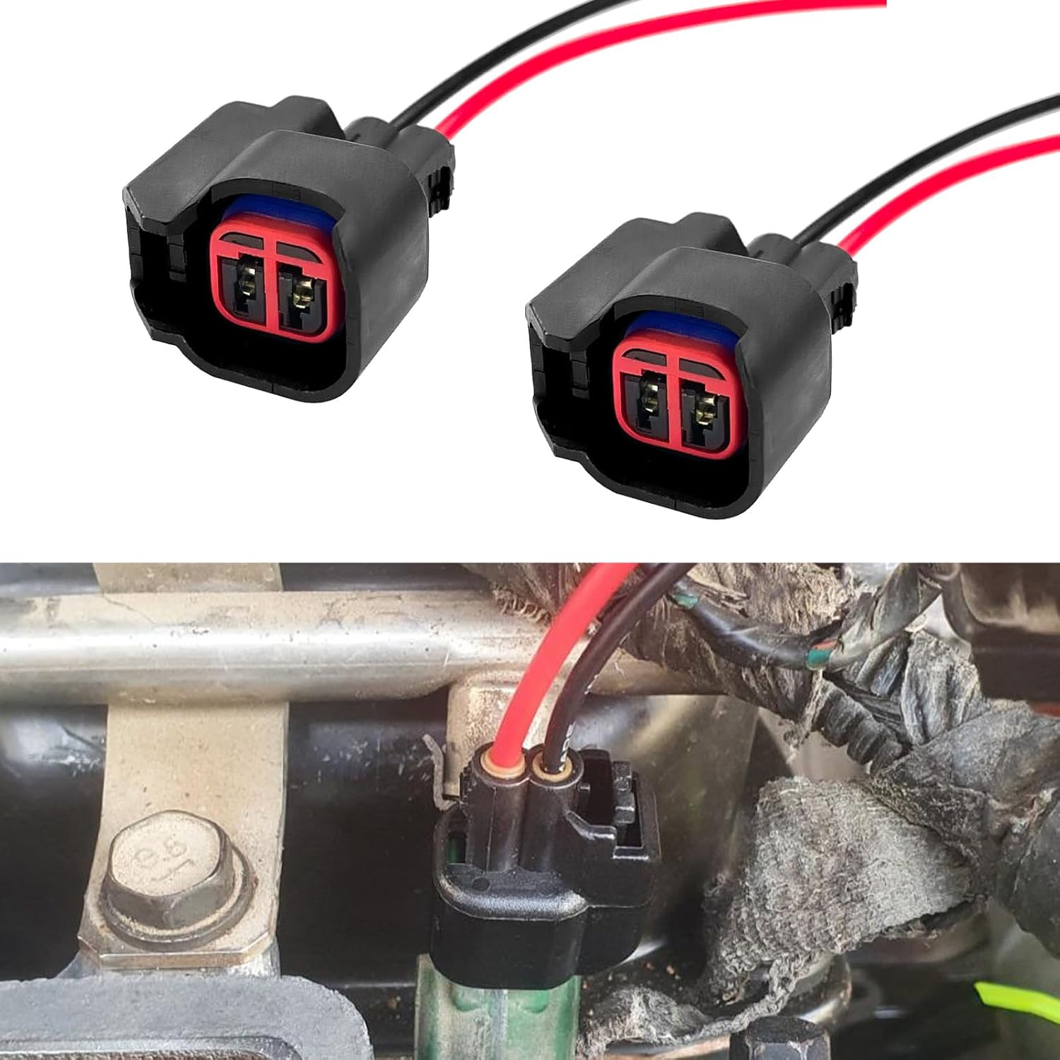 Amazon.com: UZZH 2 PCS EV6 EV14 Fuel Injector Connector, Fuel Injector ...