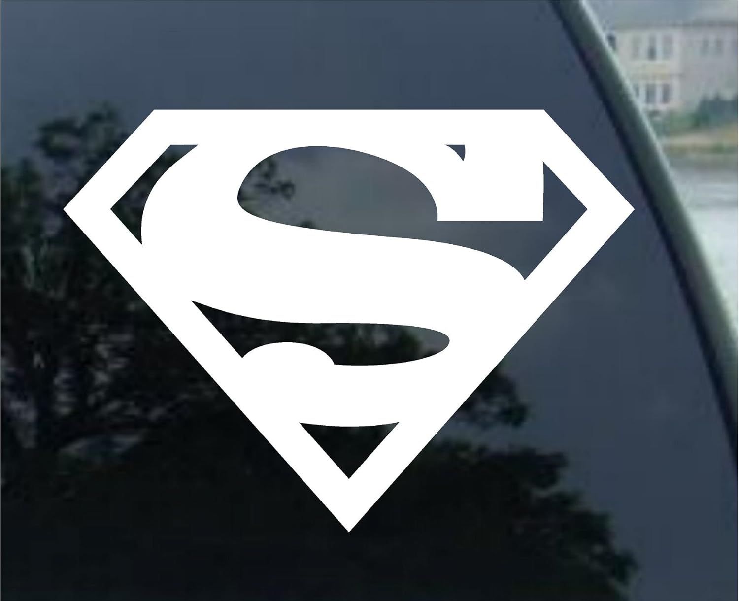 Amazon.com: SUPERMAN - 5" WHITE DECAL - DC Comics - Car, Truck ...