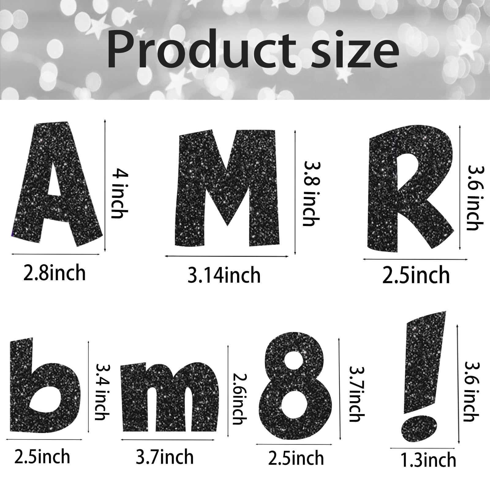 Snapklik.com : Glitter Bulletin Board Letters For Classroom Numbers ...