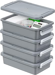 IRIS USA 3 cuartos Contenedores de almacenamiento de plástico con tapas ...