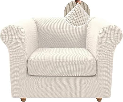 Amazon.com: H.VERSAILTEX 2 Pieces Chesterfield Chair Slip Covers with ...