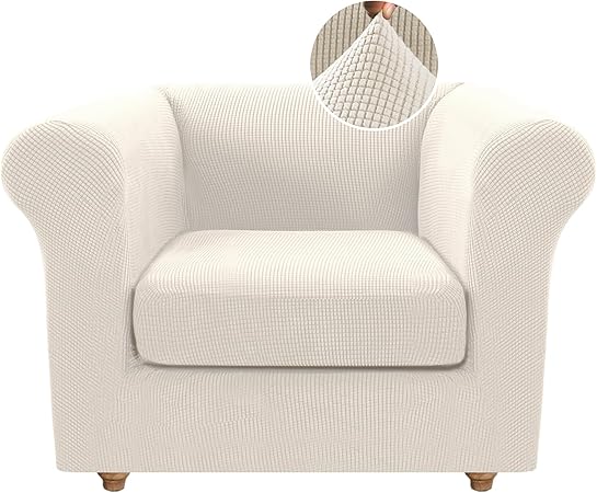 Amazon.com: H.VERSAILTEX 2 Pieces Chesterfield Chair Slip Covers with ...