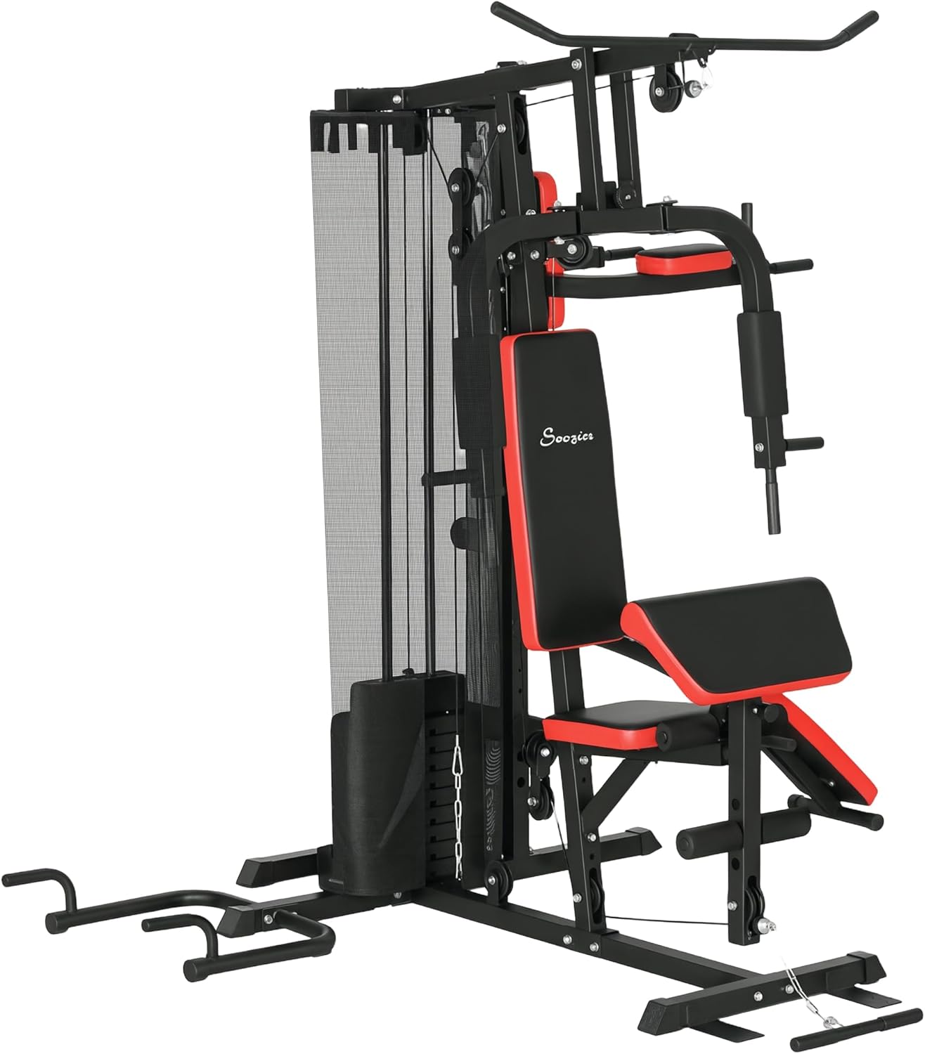 Soozier All-in-One Smith Machine, Multi Gym Workout Station with 143lbs ...