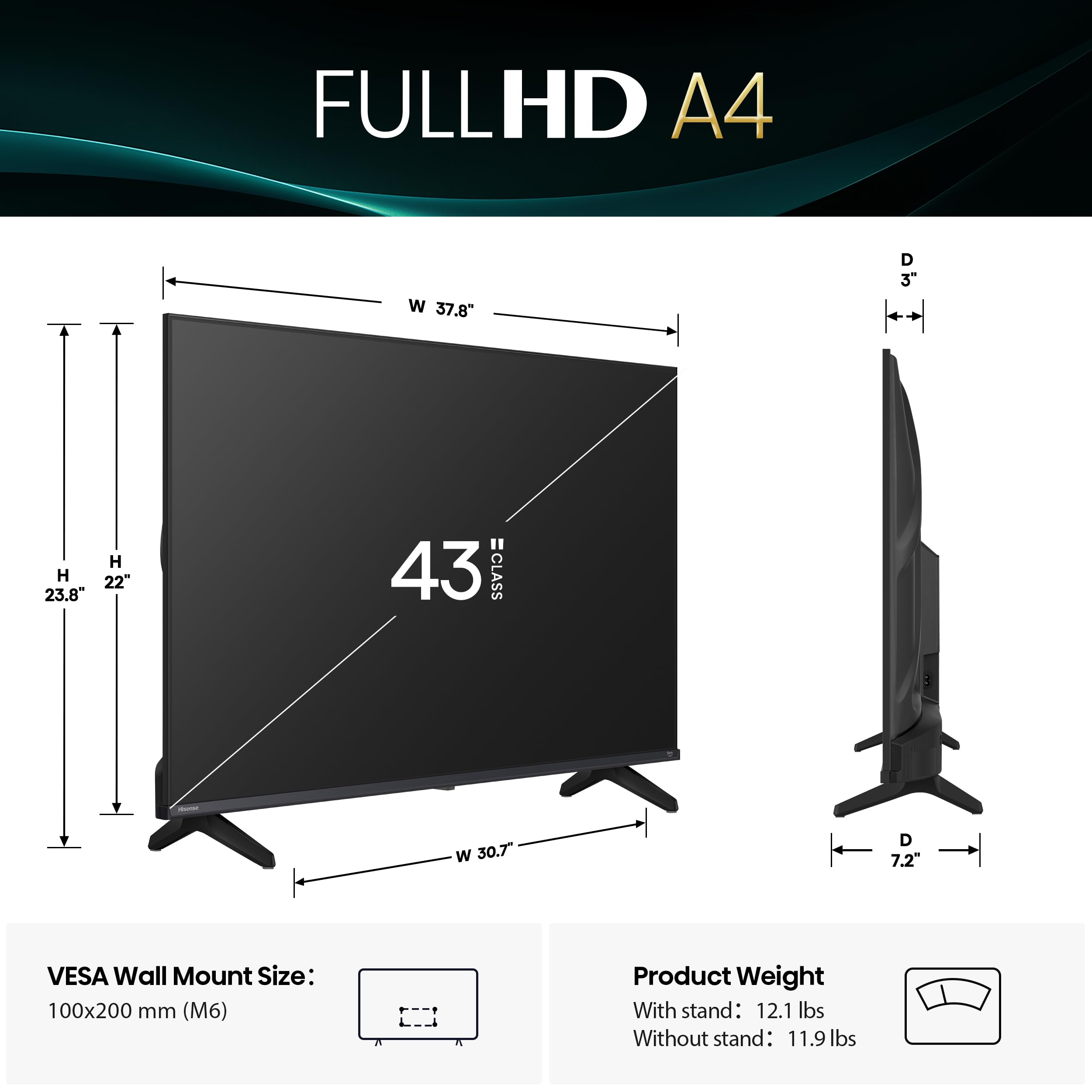 Hisense 43-Inch Class A4...B0DYR36T7Q | Encarguelo.com.ec