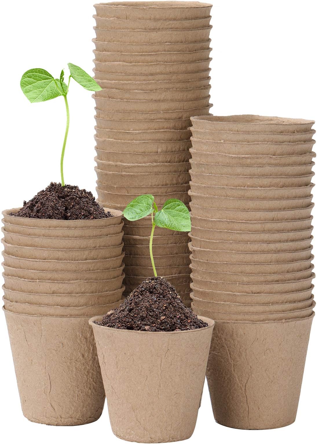 Amazon.com: Burpee Biodegradable 4.5" Round Natural Fiber, 10 pots ...