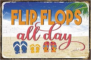 Amazon.com: Retro Funny Tin Sign Metal Poster Vintage Beach Wall Décor ...