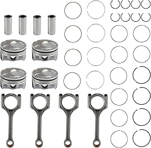 partszen Engine Piston Connecting Rods and Rings Set 230412E210 23510 ...
