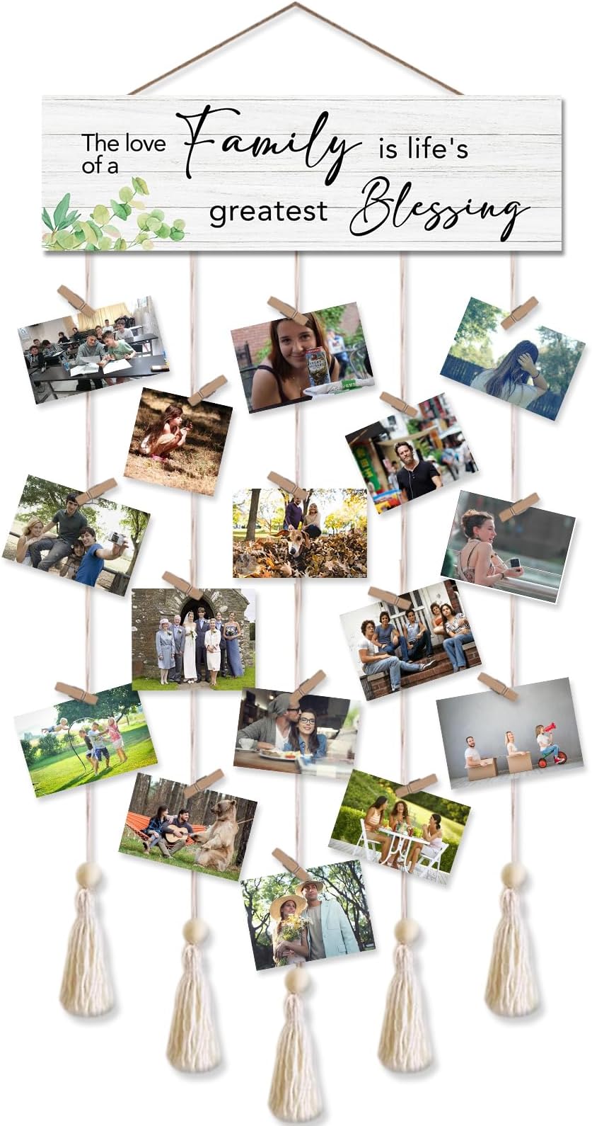Amazon.com: Family Picture Frames Collage Wall Decor, Hanging Photo ...