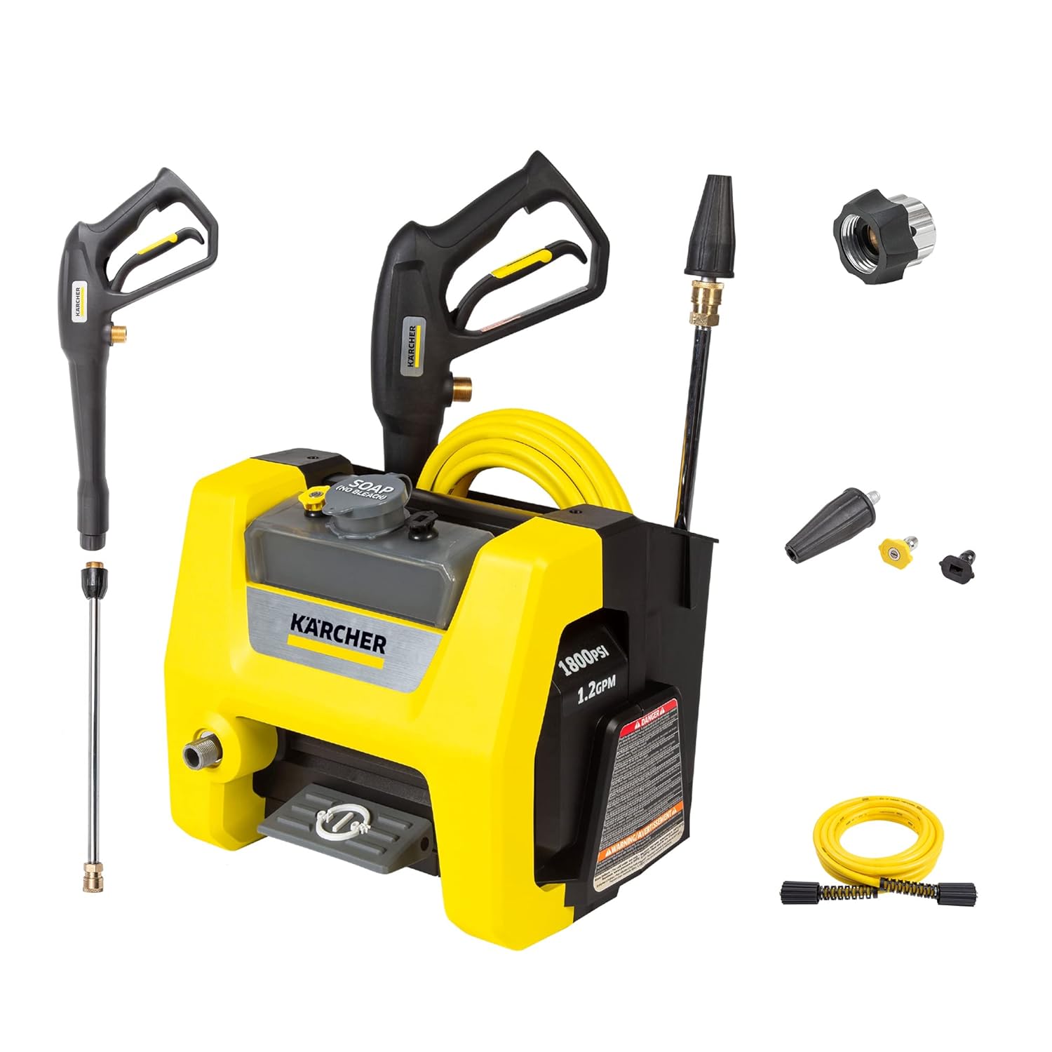 Karcher K1800PS Cube 1800 PSI 1.2 GPM TruPressure Electric Pressure ...