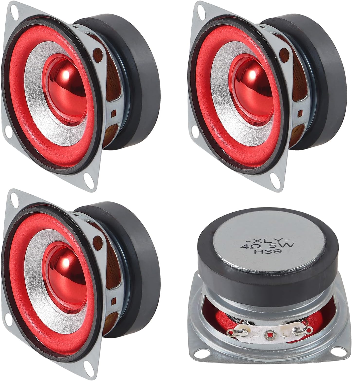 Amazon.com: DWEII 4 Pack 4Ohm 5W Full Range Audio Speaker Bass Stereo ...