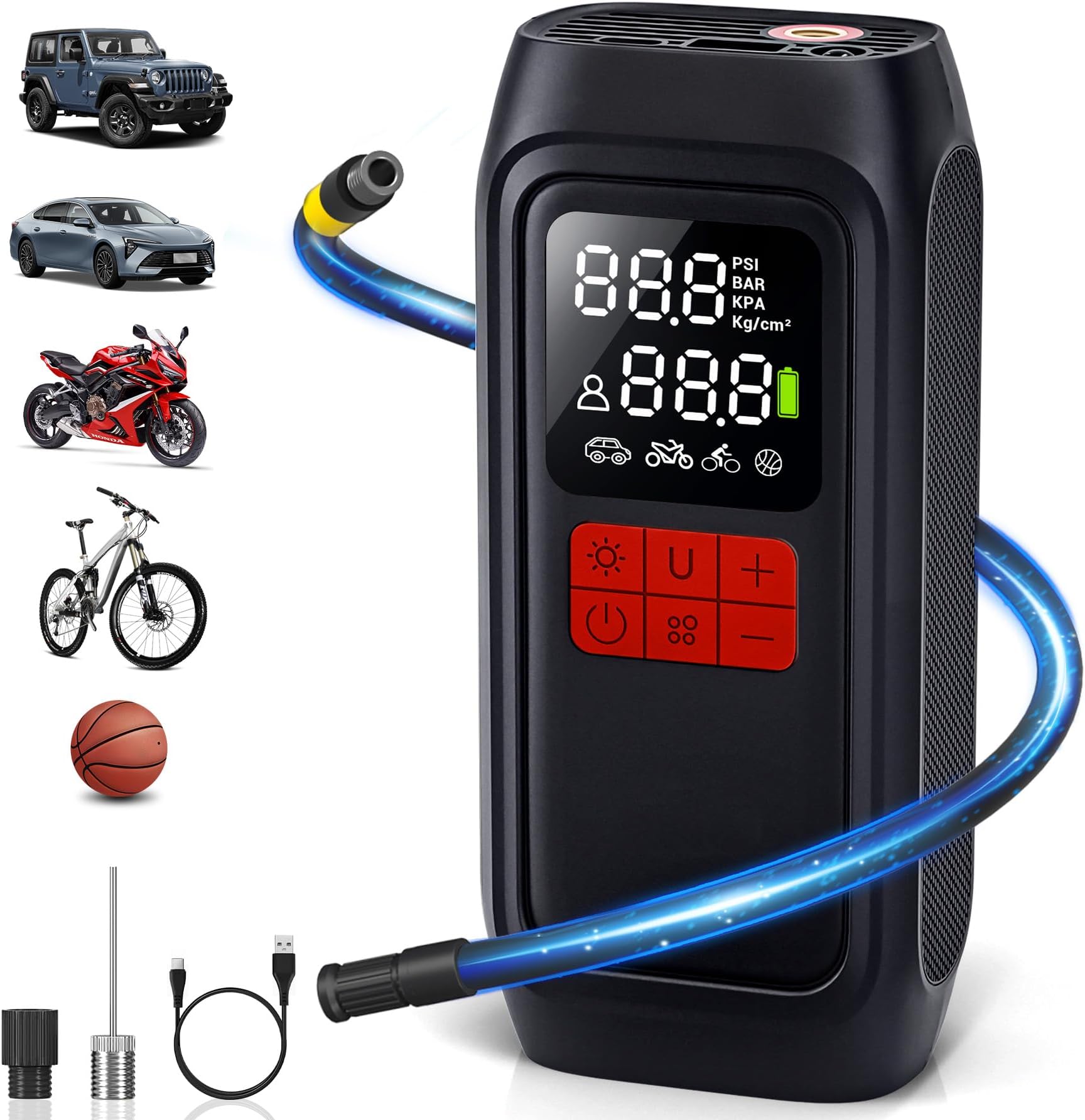 Amazon.com: Tire Inflator Portable Air Compressor - 150PSI Cordless ...