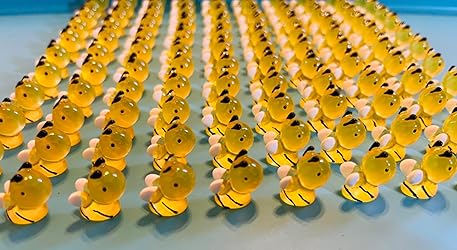 Amazon.com: Hiboom 100 Pcs Luminous Tiny Resin Bees Ornaments Glow in ...