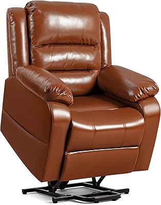 Amazon.com: mecor Power Lift Chair Dual Motor PU Leather Lift Recliner ...