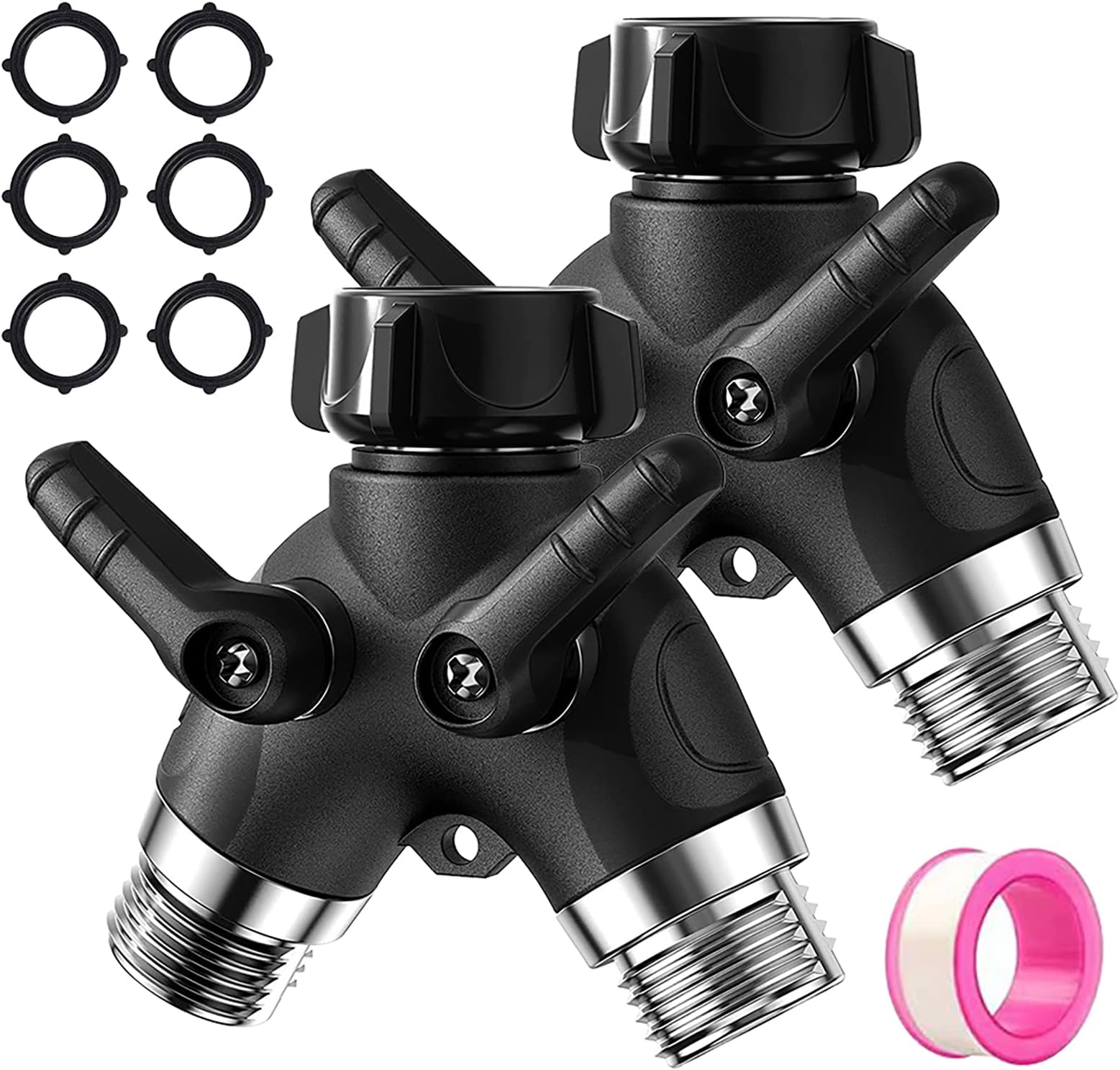 Amazon.com: Garden Hose Splitter 2 Way - Water Hose Splitter with Long ...