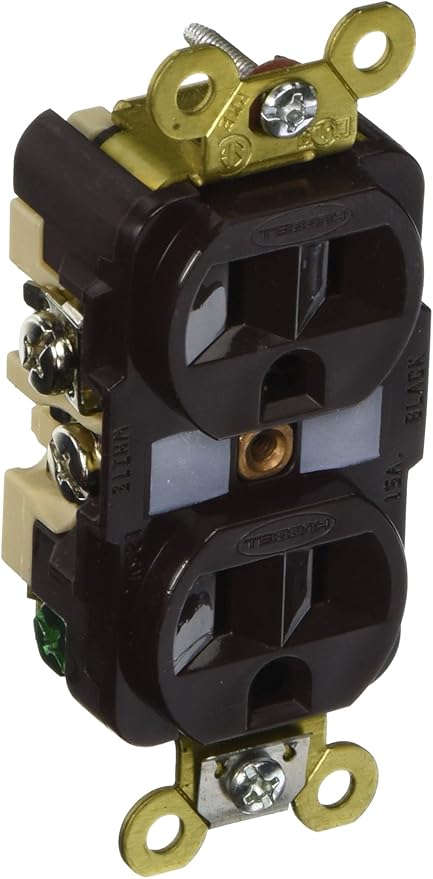 HUBBELL HBL5262 AC Receptacle NEMA 5-15 Female Duplex Industrial Grade ...