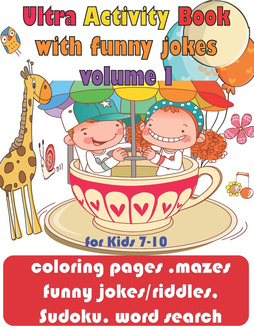 Buy Ultra Activity Book with funny jokes volume 1 for Kids 7-10 ...
