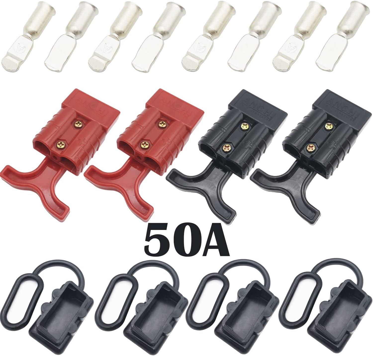 Battery Connector 50A, CESFONJER 600V Battery Quick Connect Disconnect ...
