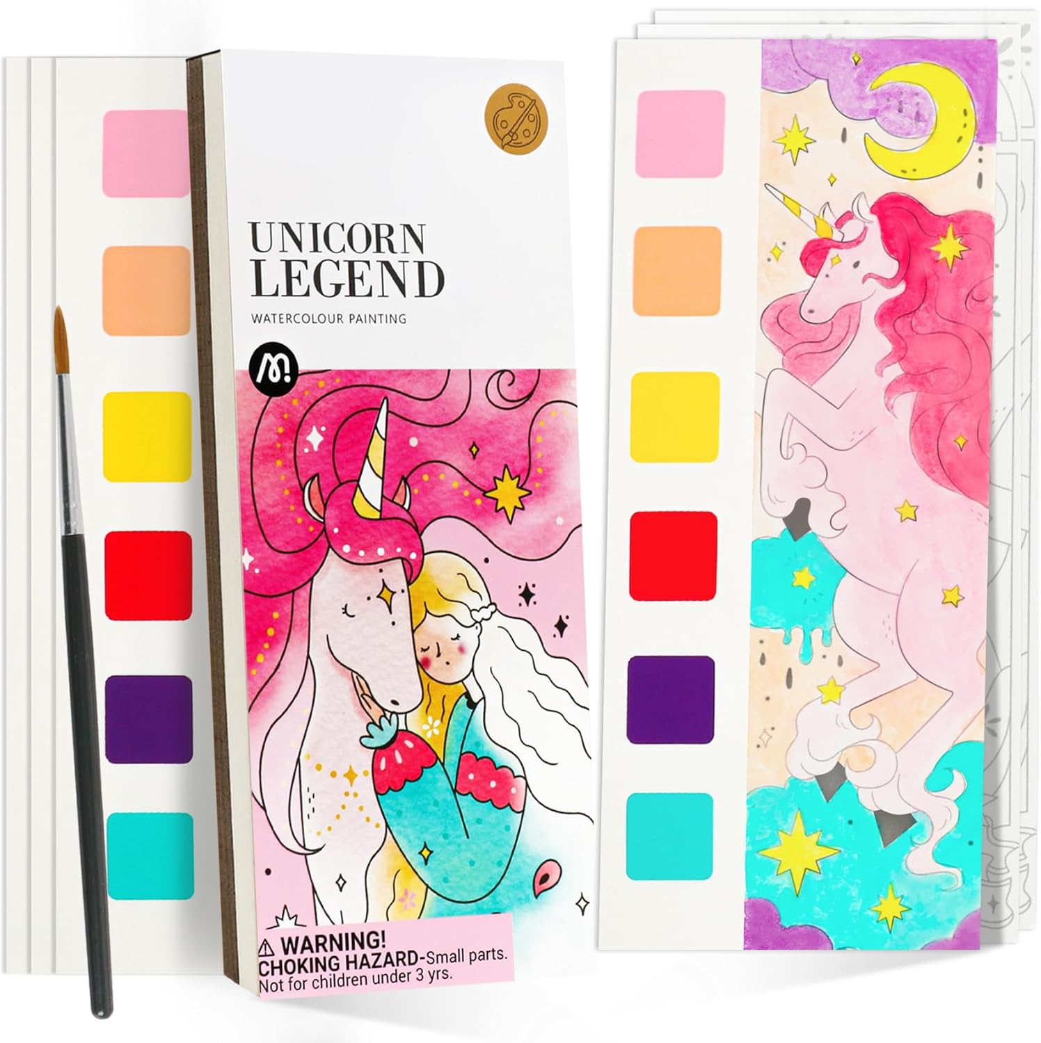 Amazon.com: Watercolor Painting Coloring Books Pocket Watercolor Paint ...