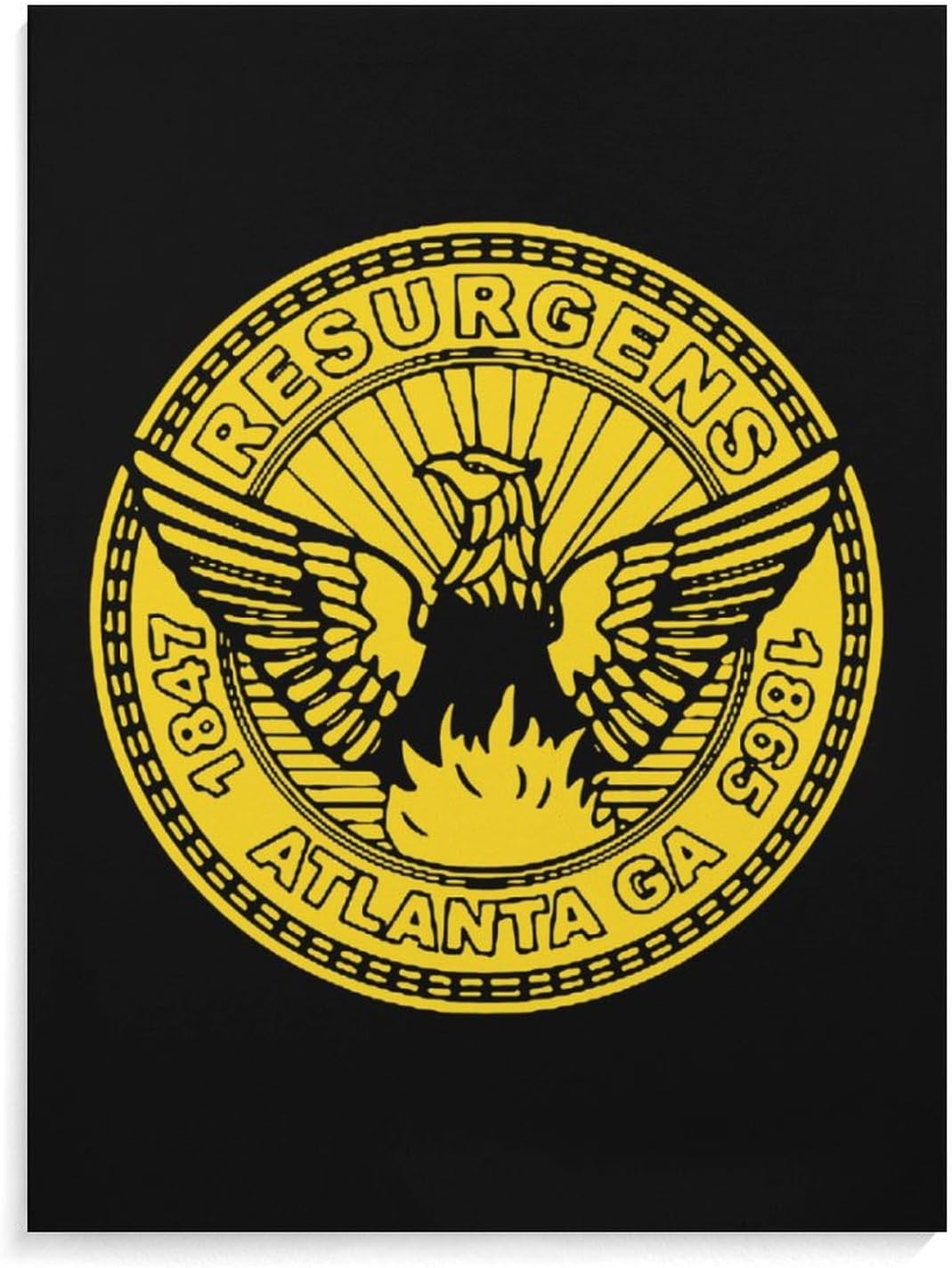 Amazon.com: Flag of Atlanta Wall Art Painting Canvas Poster Prints ...