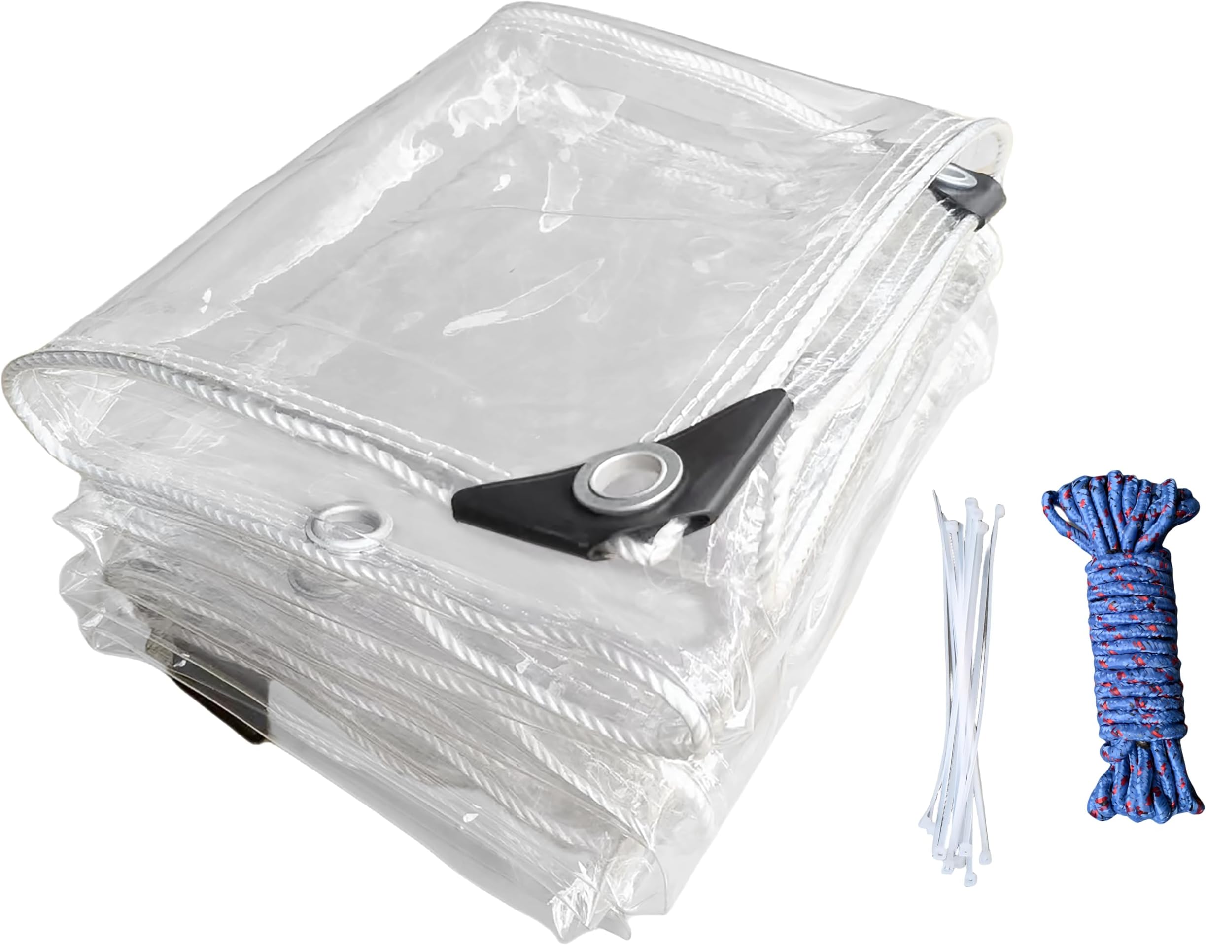 Amazon.com: Spormin Clear Tarp with Grommet 3x8 ft, 20Mils, Clear Tarp ...