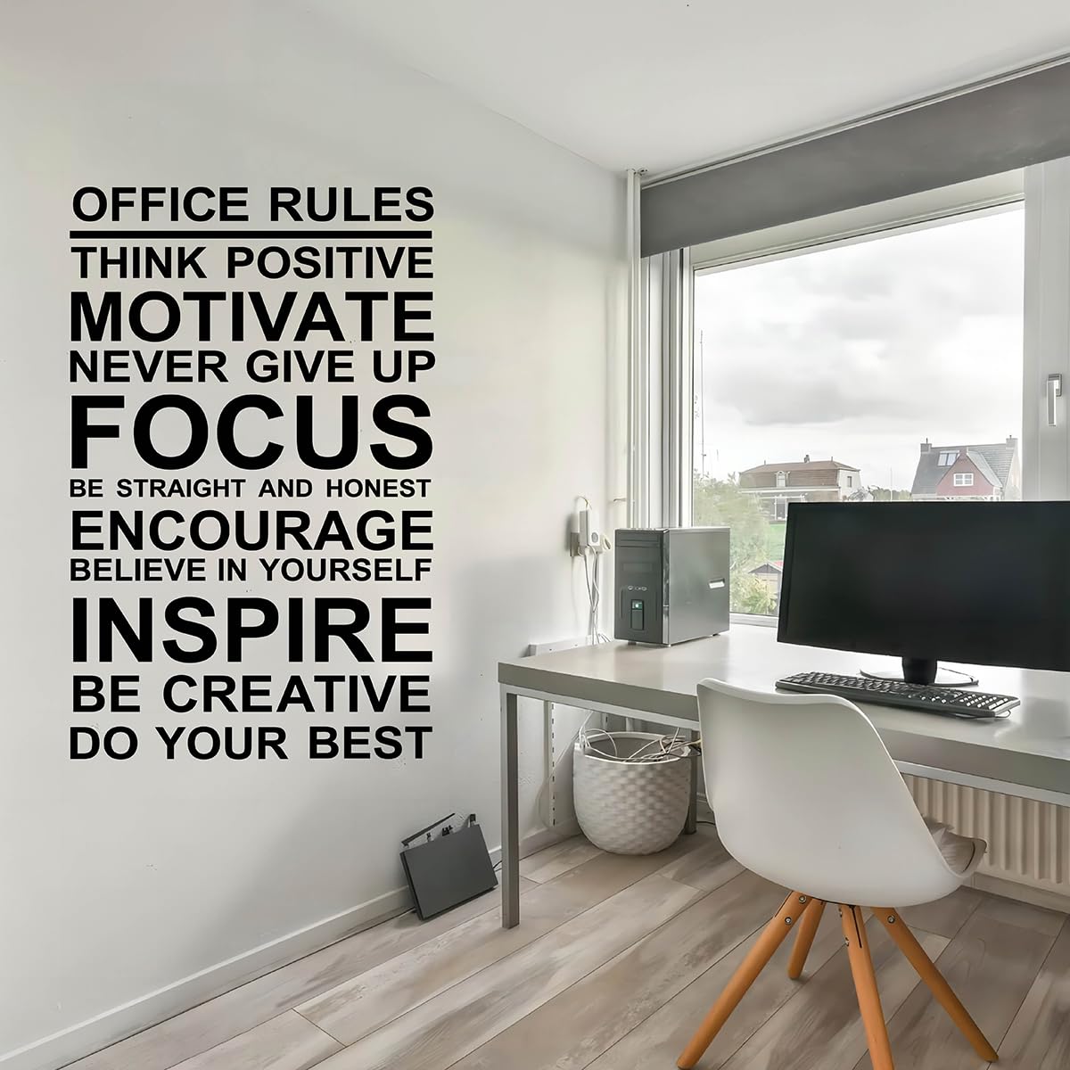 Amazon.com: Office Rules Poster Wall Decal Work Motivation Quote Sign ...