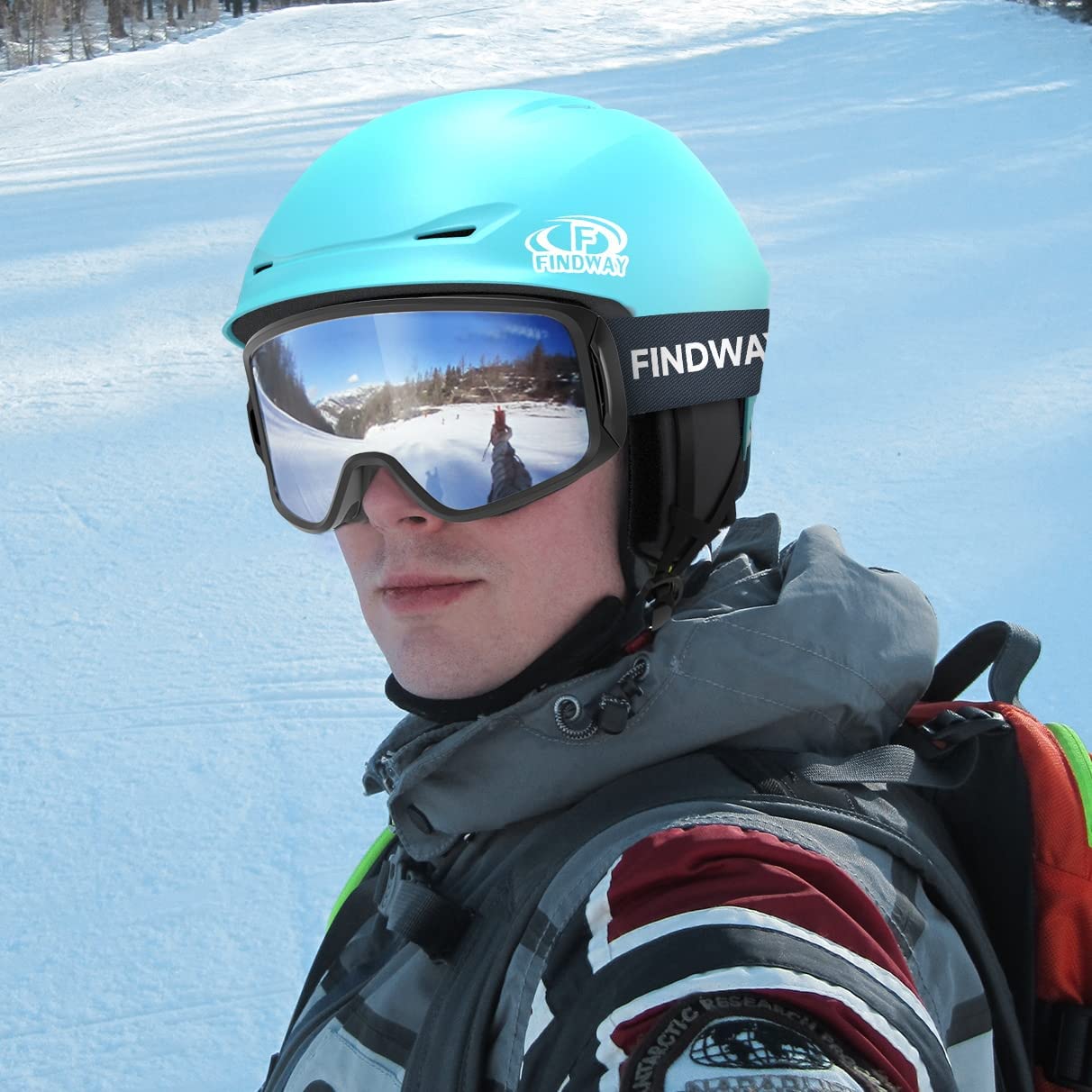 Snapklik.com : Findway Snowboard Helmet Upgrade Ski Helmet For Adults,Goggle Friendly Durable ...