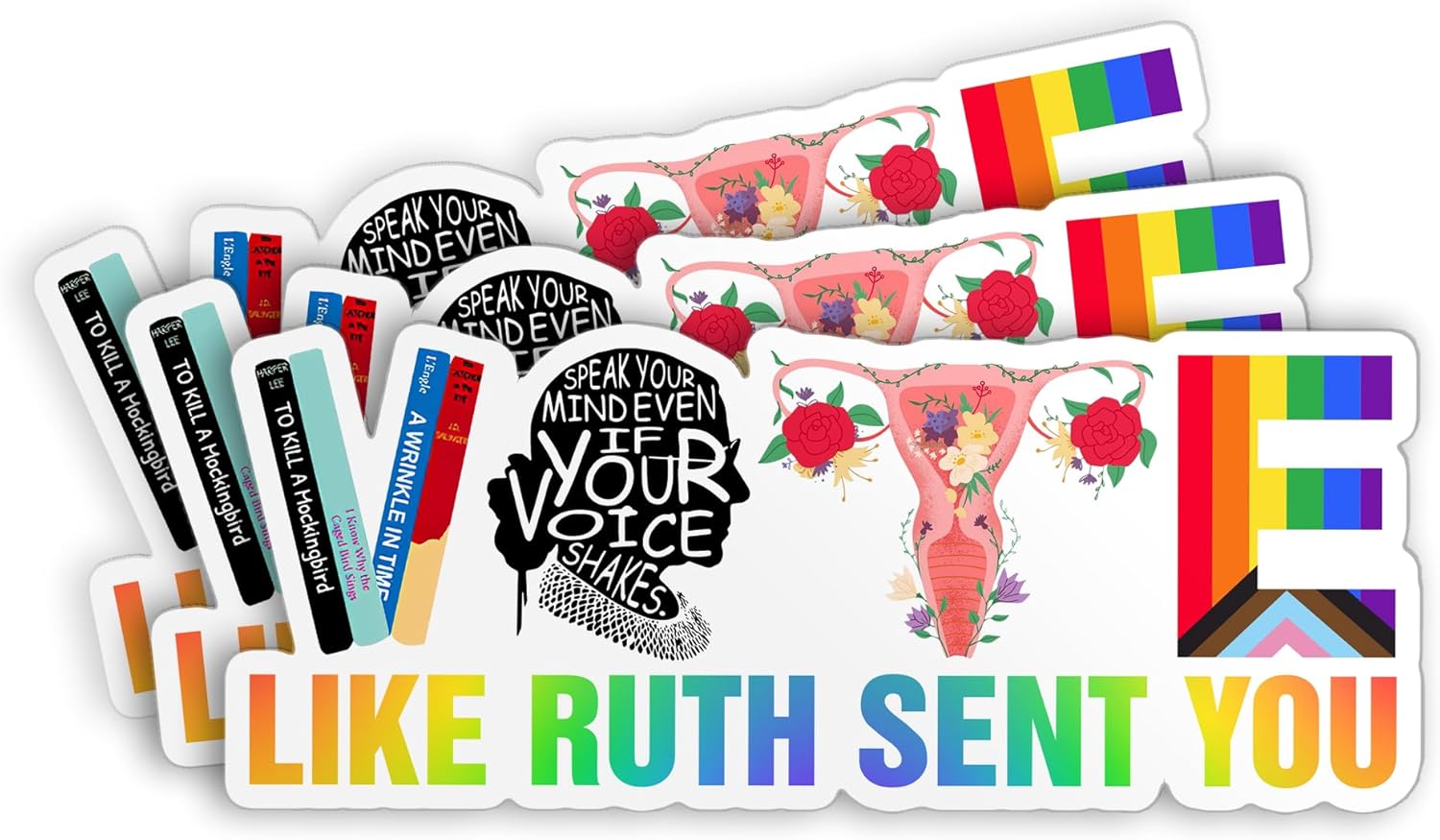 Amazon.com: (3Pcs) Vote Like Ruth Sent You Stickers, 3" Vote 2024 ...
