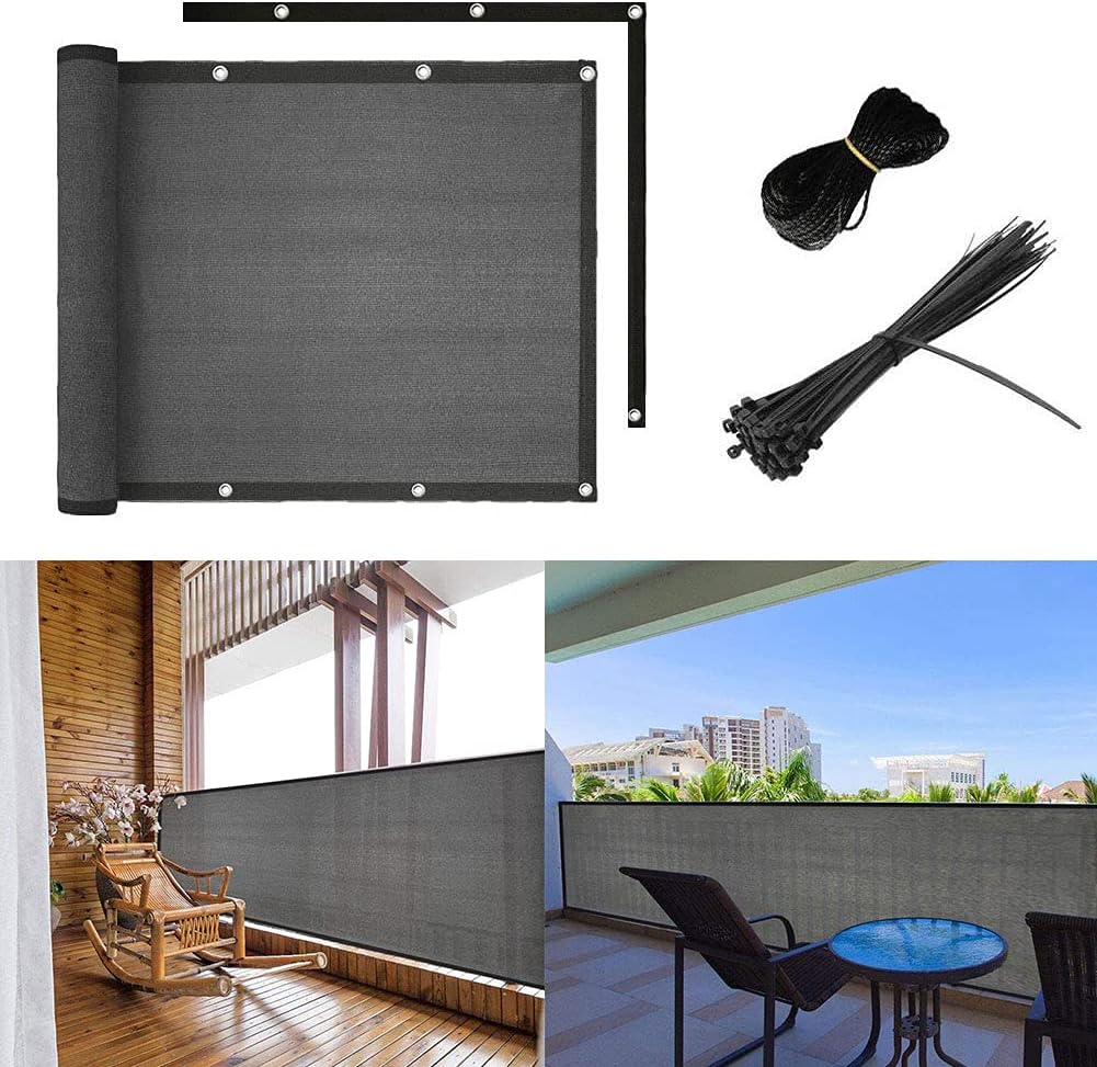 shsyue 90x500cm Balcony Privacy Screen Cover Fencing, Privacy ...