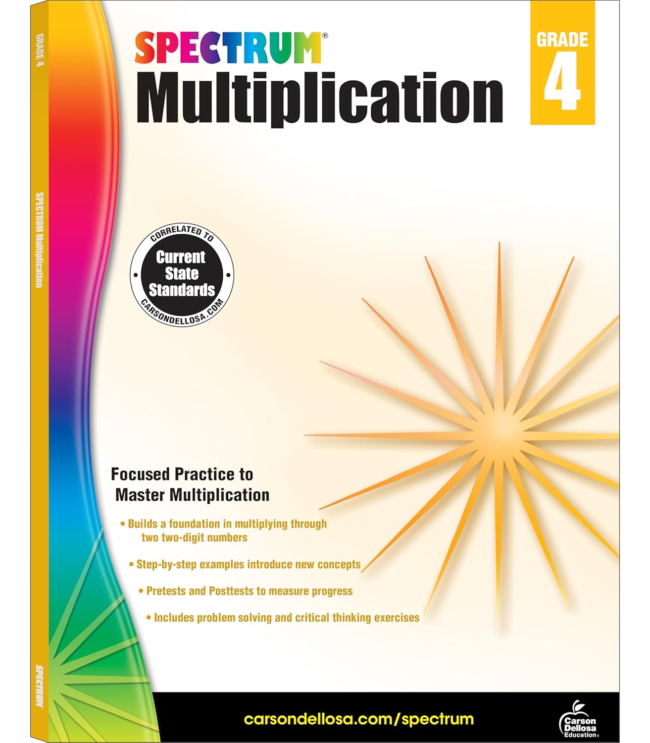 Spectrum Multiplication 4th Grade Math Workbooks, Multiplying Through 2 ...