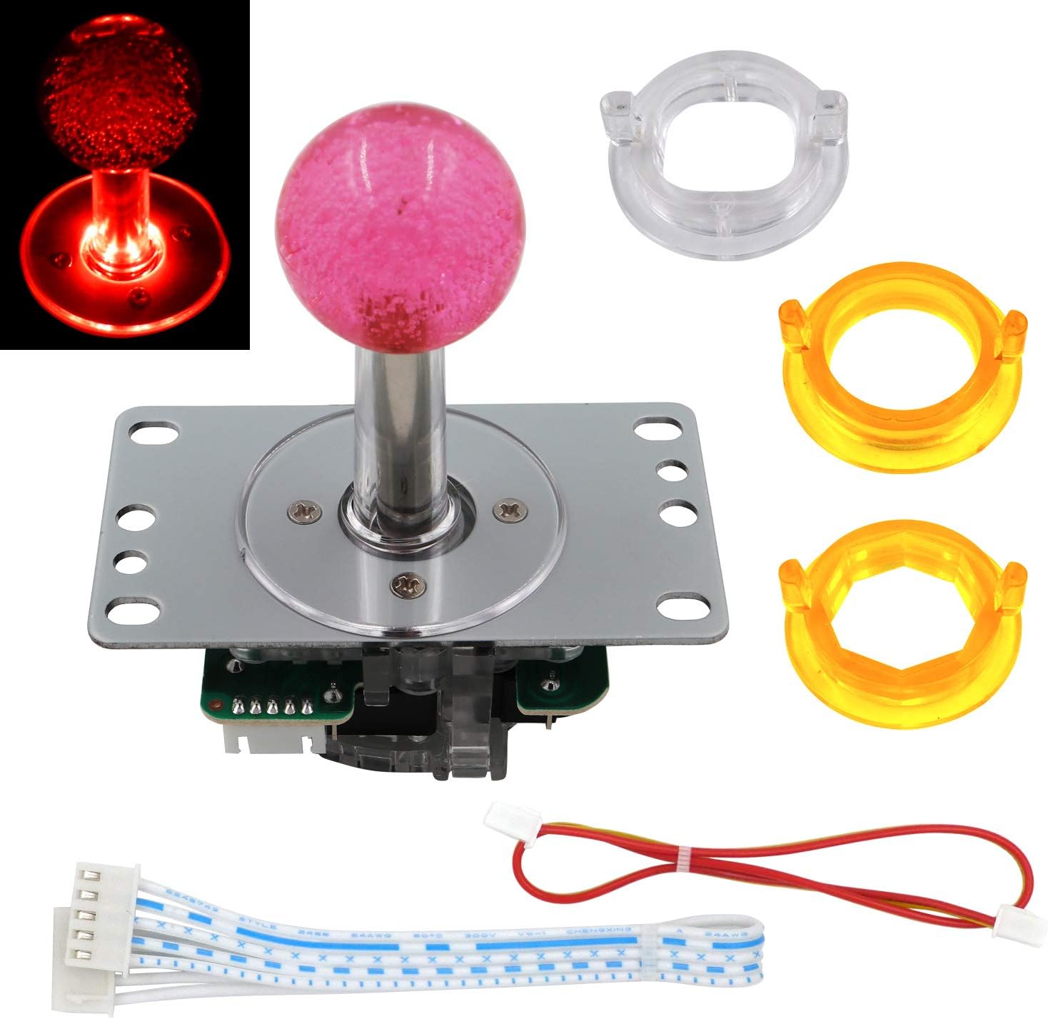 Amazon.com: SJ@JX Arcade LED Joystick SANWA Style Fight Game Joystick ...