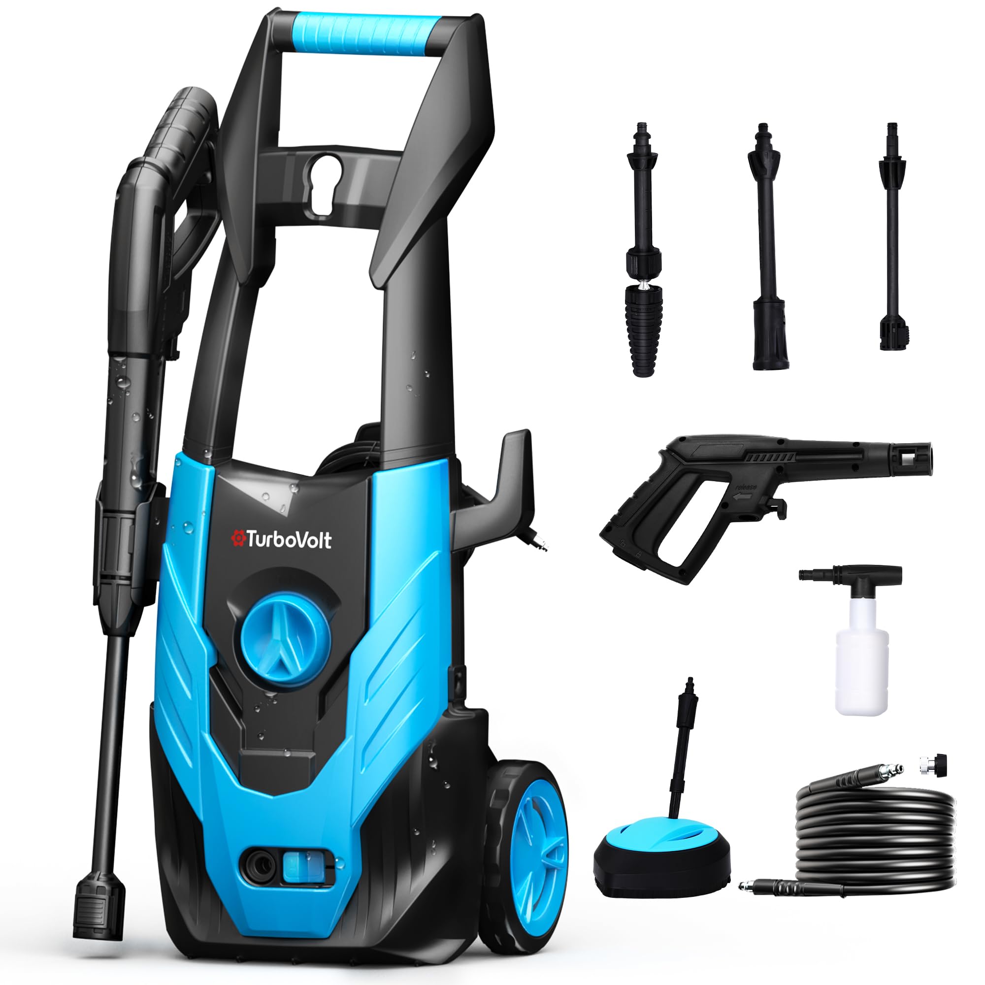 Amazon.com : TurboVolt Power Washers Electric Powered MAX 1600PSI 1.71 ...