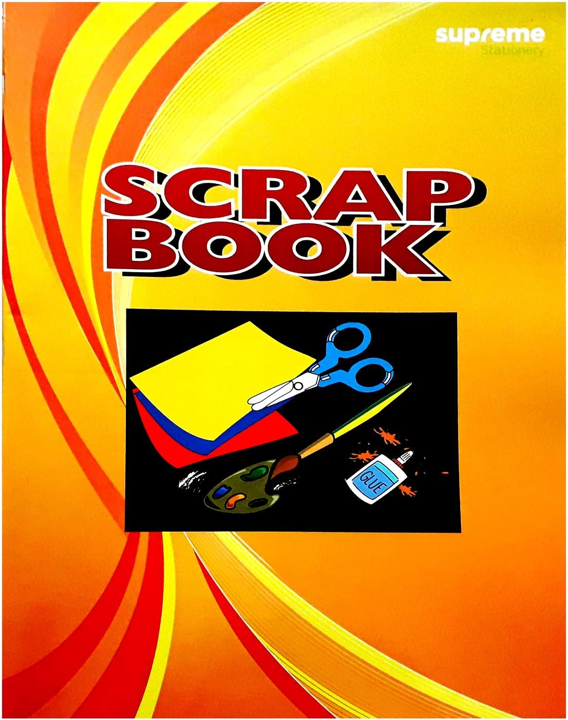A3 Scrapbook 64 Pages (32 Sheets) Staple Bound Assorted Coloured Scrap ...