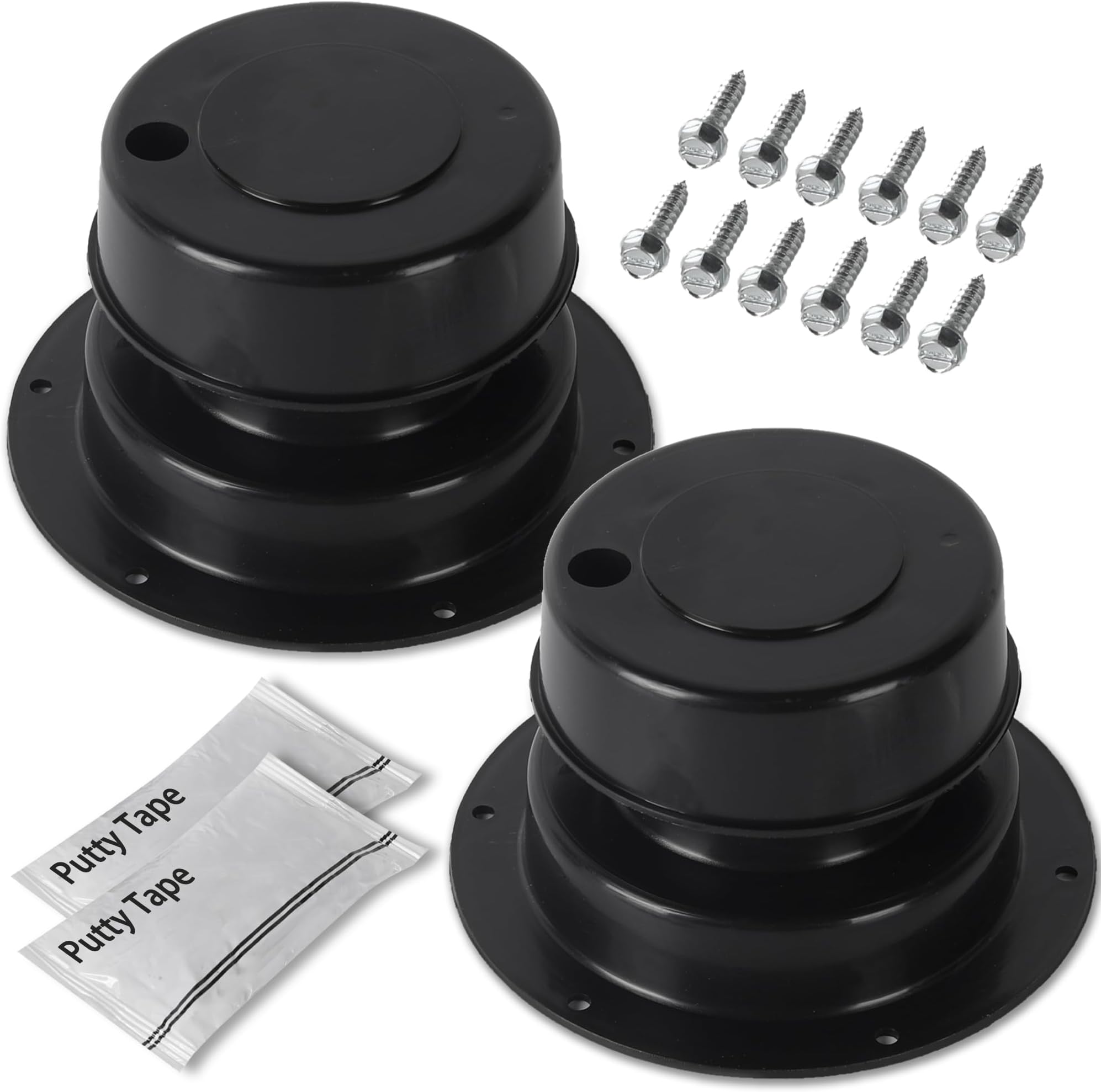 Amazon.com: Aussio (2 Pack, Black) RV Roof Vent Cover Kits with Putty ...
