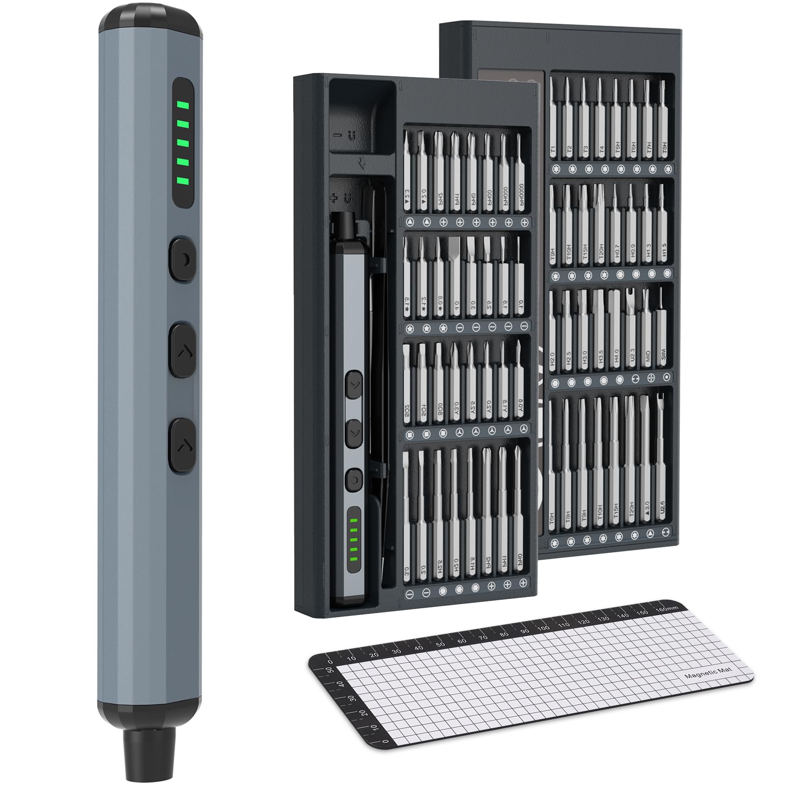 Tomorotec Mini destornillador eléctrico de precisión 68 en 1: puntas de ...