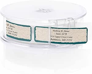 Natural Kraft Parchment Rolled Address Labels with Elegant Plastic ...
