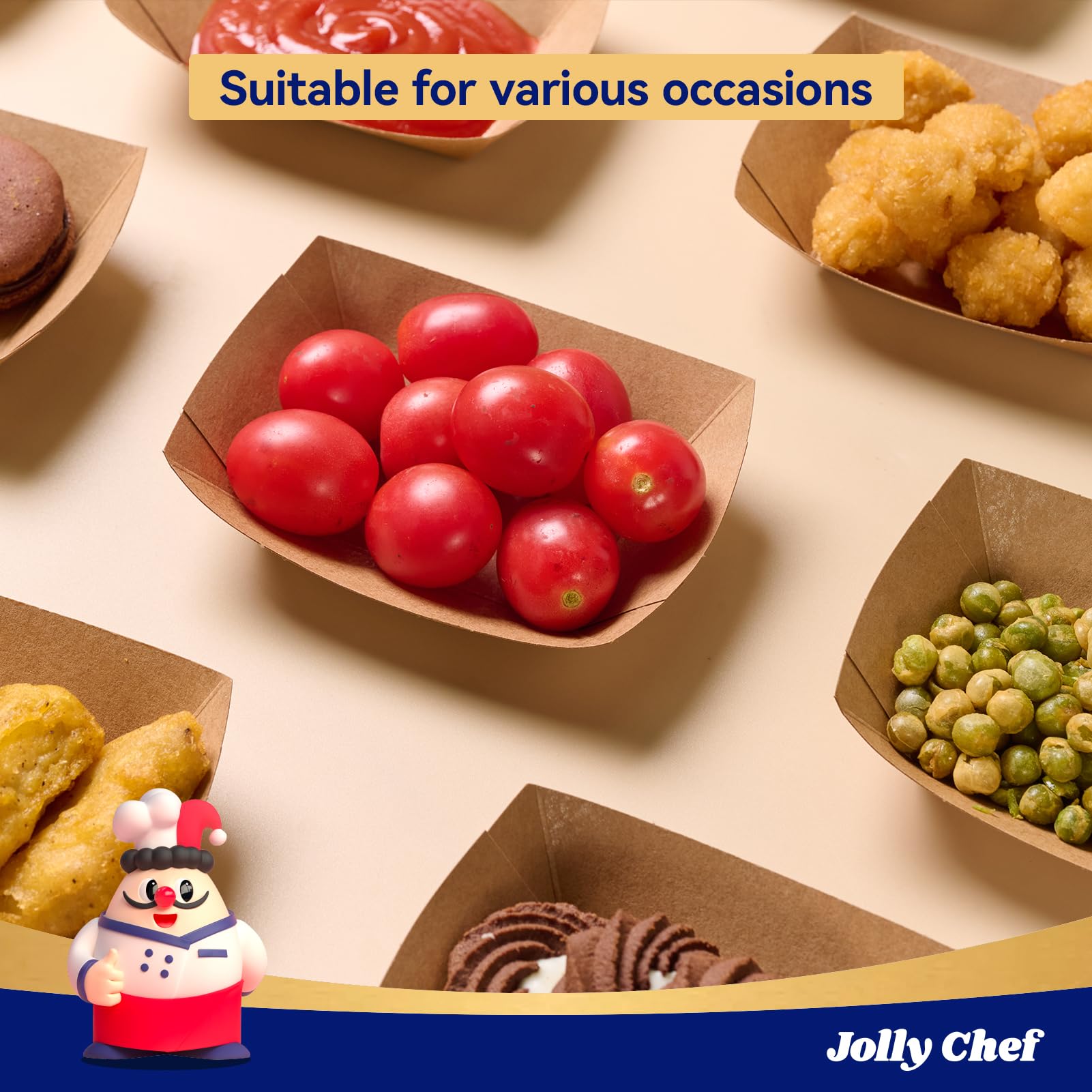 Snapklik.com : 250 Pack 1/4 Lb Paper Food Trays, Disposable Mini Paper ...