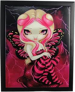 Amazon.com: Strangeling Fairies "Pink Lightning" Art Tile Wall Decor By ...