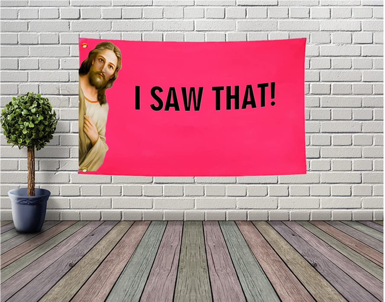 Snapklik.com : LUCKGEEY I Saw That Jesus Christ Flag 3x5FT, Vivid ...