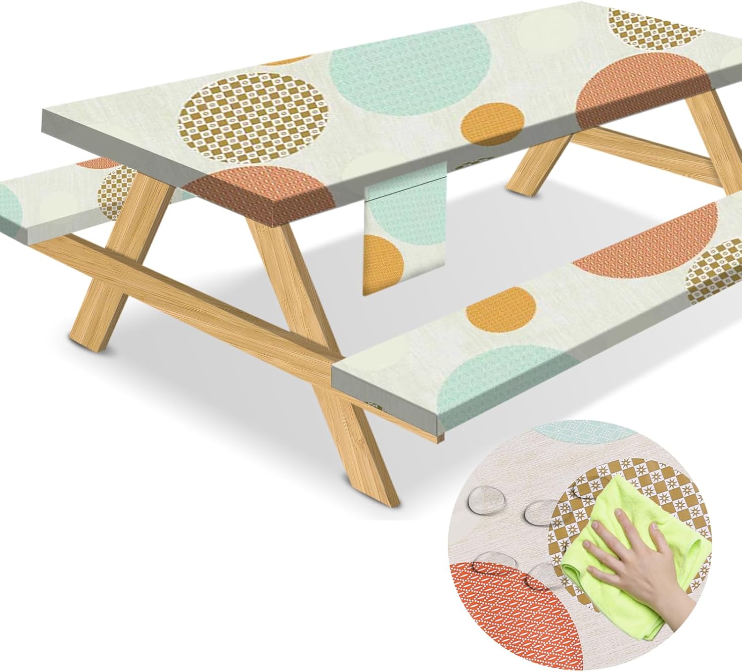 Amazon.com: opstellen Picnic Table Cover with Bench Covers 72x30 Inches ...