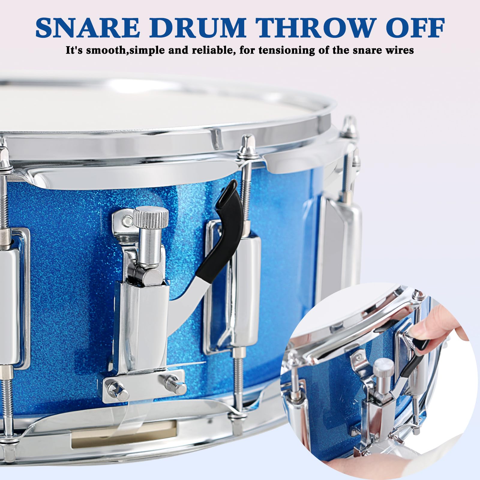 Snapklik.com : EASTROCK Snare Drum Set 14X5.5 Inches For Student Beginners