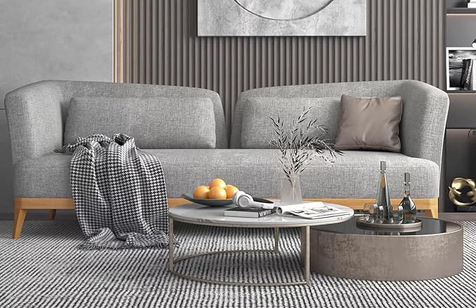 LIFESTYLE GOODS FOREVER LSGF Luxury Design Split-Back Look 3 Seater ...