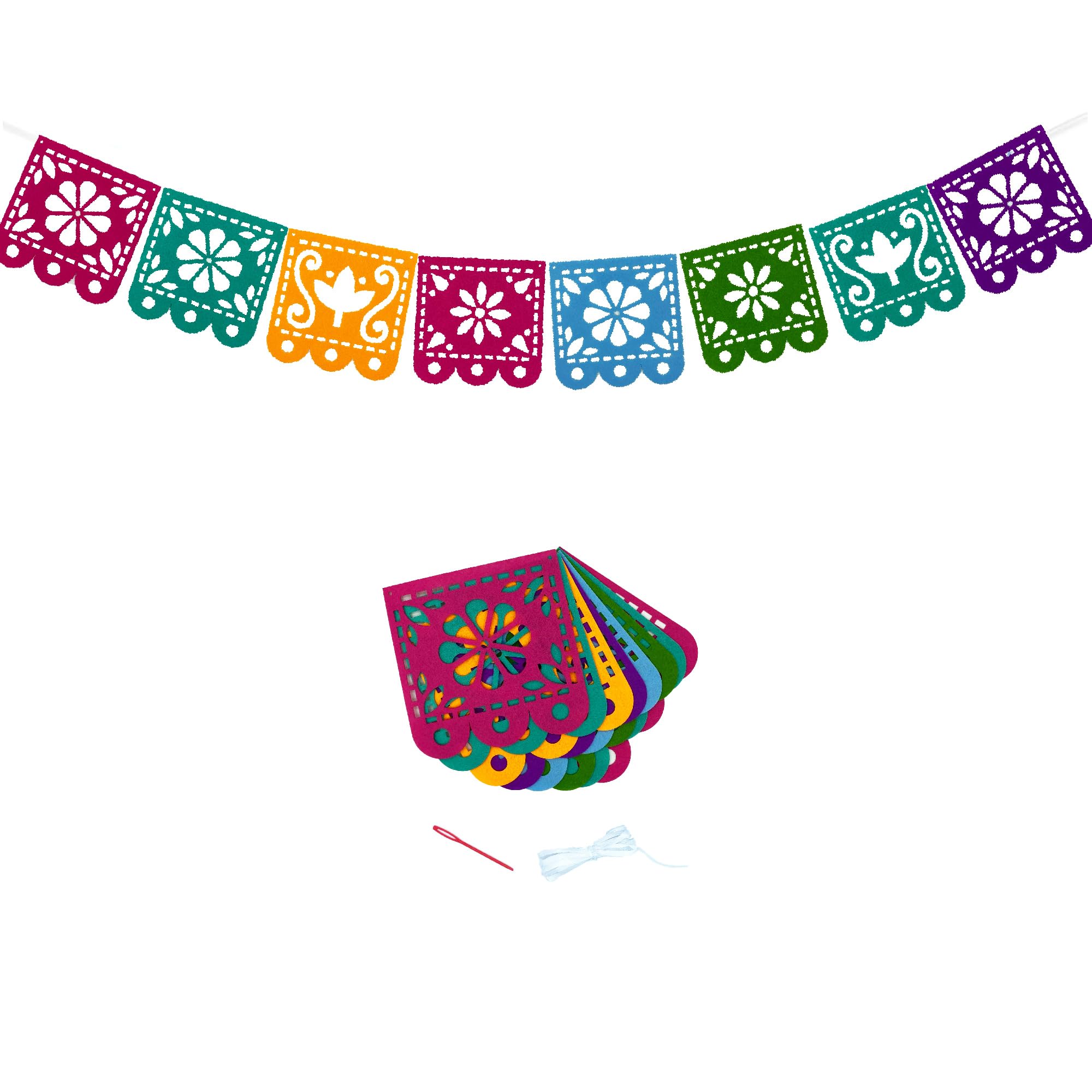 Papel Picado Banner Clipart For Digital Cards