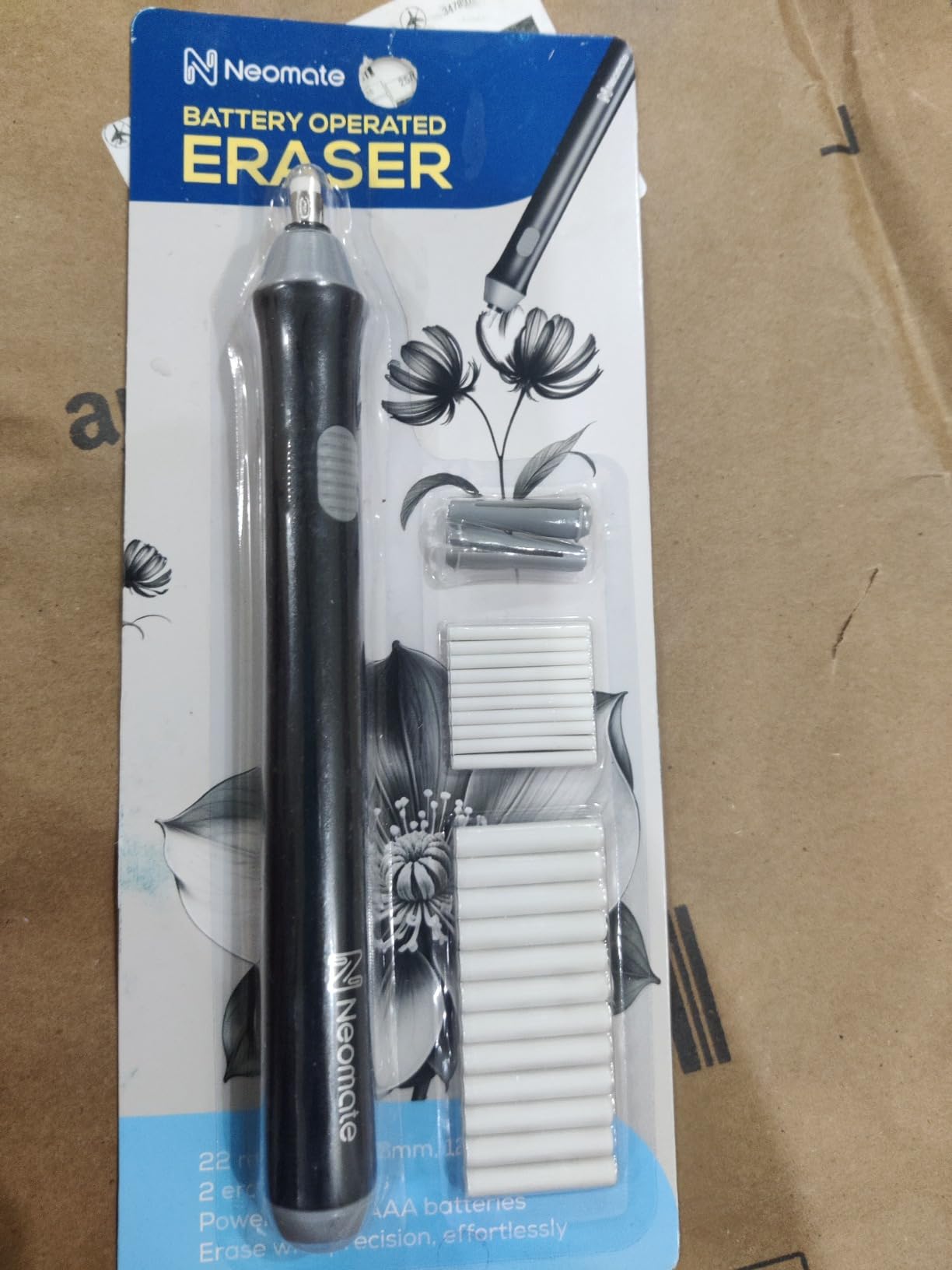 Neomate Slim Battery-Operated Automatic Eraser | Includes 22 Refills ...